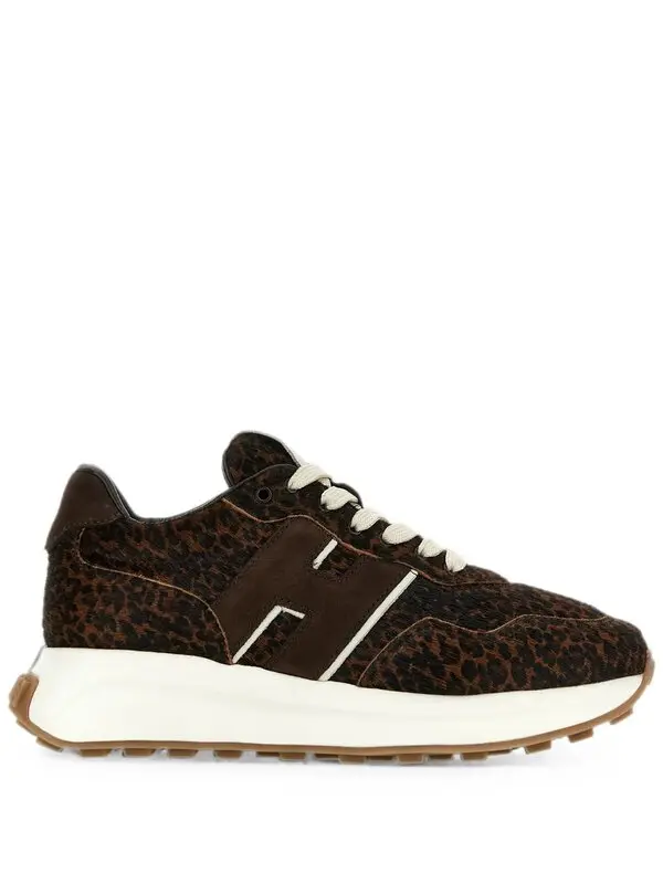 Hogan H641 Leather Sneakers - Brown
