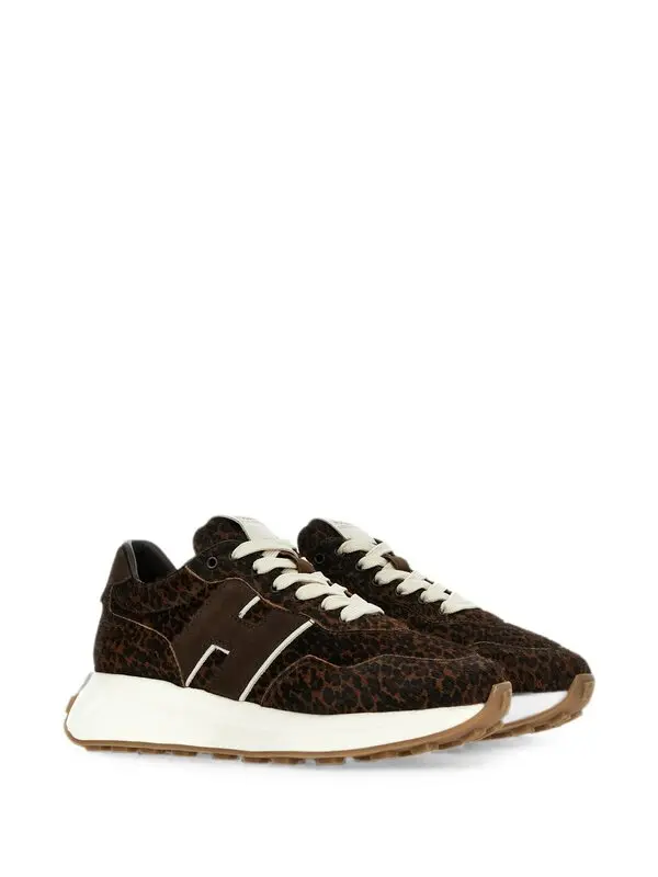 Hogan H641 Leather Sneakers - Brown