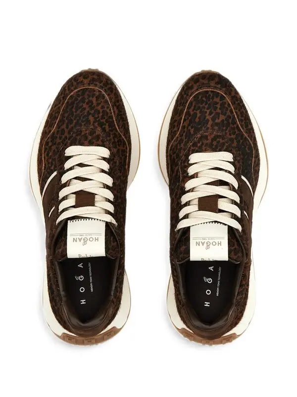 Hogan H641 Leather Sneakers - Brown