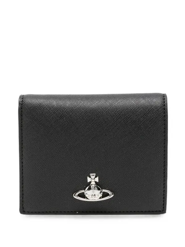 VIVIENNE WESTWOOD Bi-fold Wallet With Button - Black