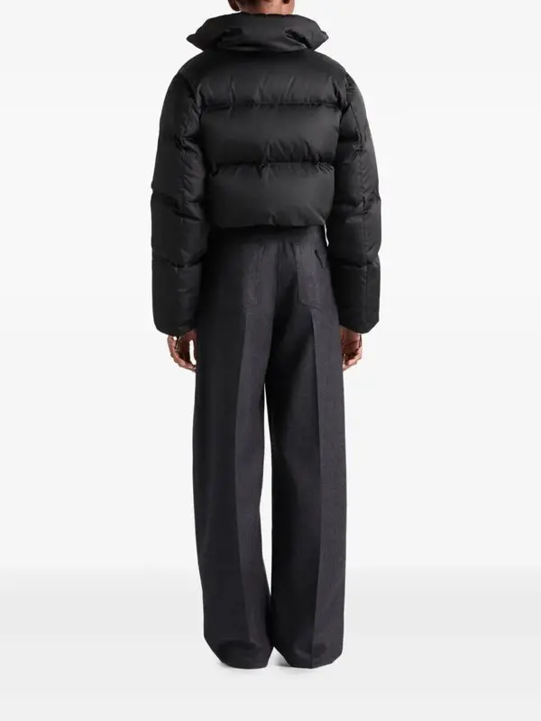 Prada Cropped Fit Stand-up Collar Down Jacket