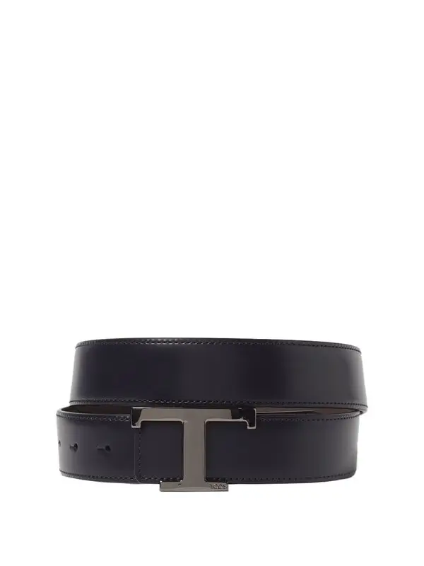 TOD`S Reversible T Timeless Belt In Leather - Blue