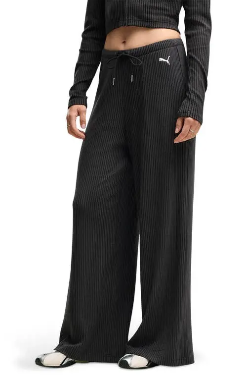 PUMA Ribbed Wide Leg Pants