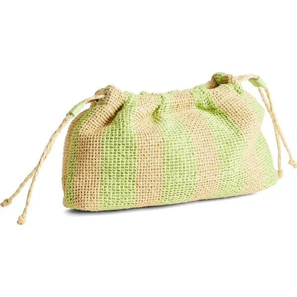 Topshop Jay Stripe Straw Clutch