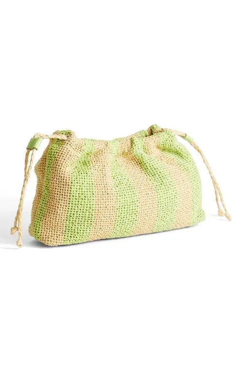 Topshop Jay Stripe Straw Clutch