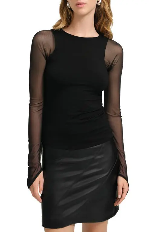 MARCELLA Carys Mesh Sleeve Jersey Top