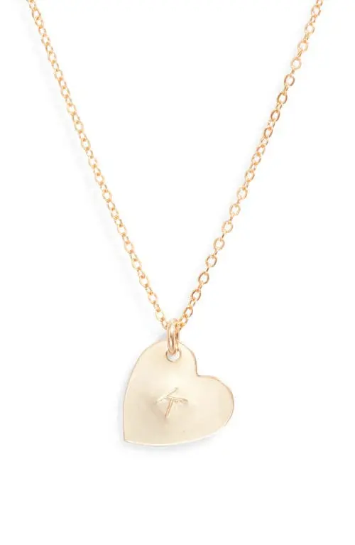 SET & STONES Sophia Initial Heart Pendant Necklace - Gold/k