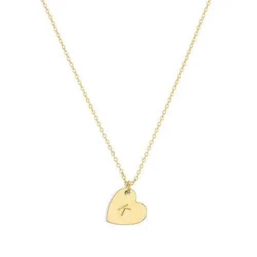 SET & STONES Sophia Initial Heart Pendant Necklace - Gold/k