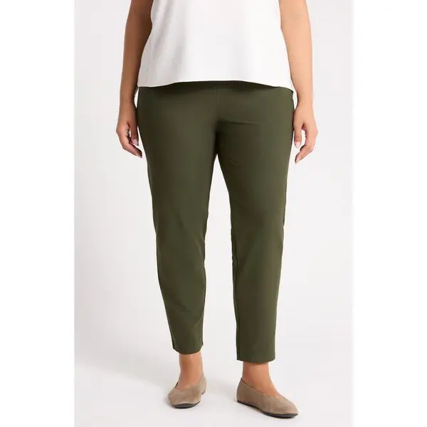 Eileen Fisher Slim Ankle Pants - Seaweed