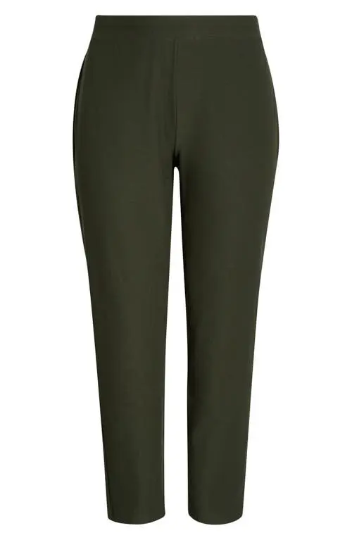 Eileen Fisher Slim Ankle Pants In Organic Cotton Blend