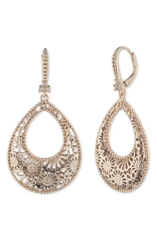 Marchesa Domed Filigree Drop Earrings - Gold
