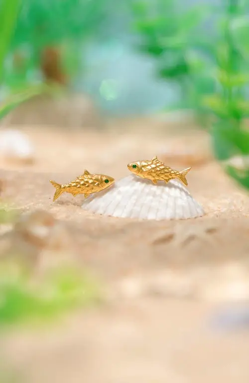 GIRLS CREW Fish Stud Earrings