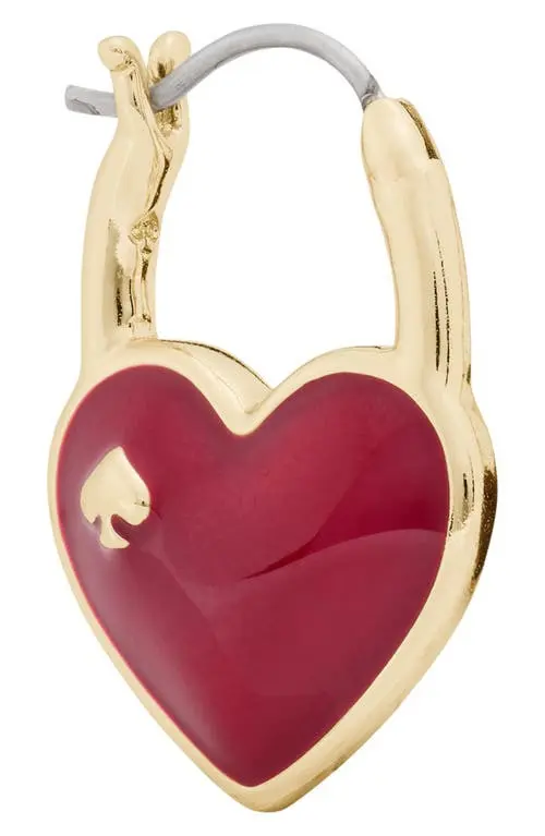Kate Spade New York Heart Spade Huggie Hoop Earrings