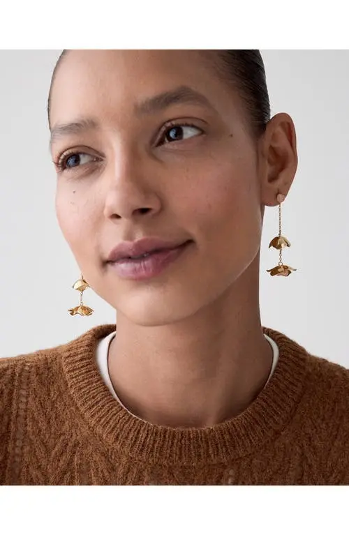 Kate Spade New York Gilded Petal Linear Drop Earrings