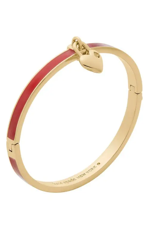 Kate Spade New York Heart And Spade Enamel Charm Bracelet - Red