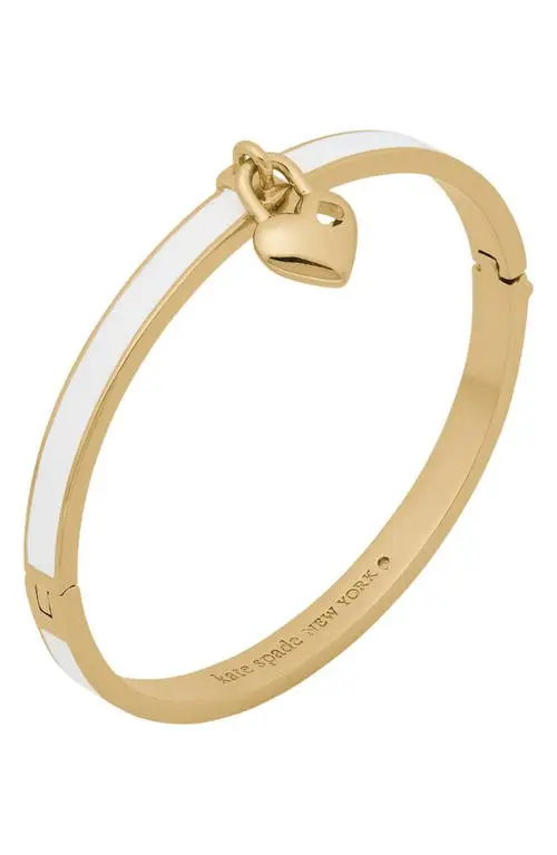 Kate Spade New York Heart And Spade Enamel Charm Bracelet - White