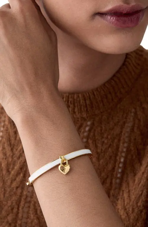 Kate Spade New York Heart Charm Bracelet - White
