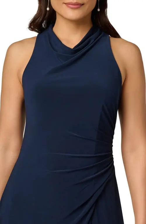 Adrianna Papell Cowl Neck Jersey Midi Dress