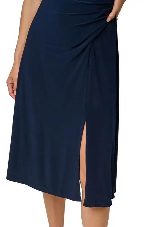 Adrianna Papell Cowl Neck Jersey Midi Dress
