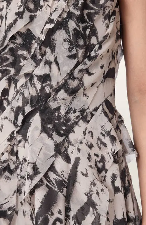 ALLSAINTS Angie Asymmetric Ruffle Dress