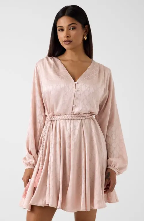 MARCIANO Hadil Logo Monogram V-neck Minidress
