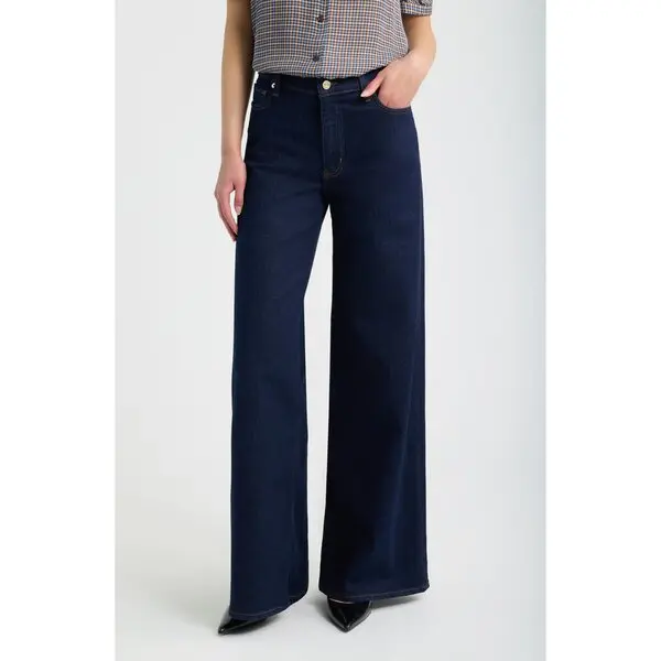 FRAME The Palace High Waist Wide Leg Jeans - Rinse