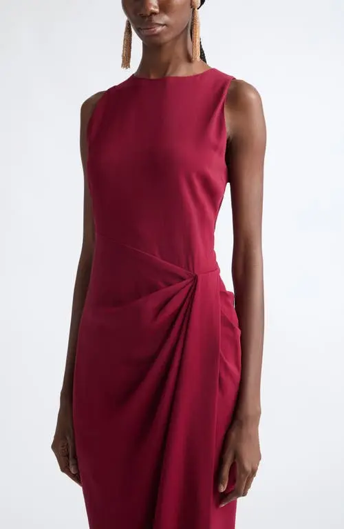 Oscar De La Renta Draped Gown With Thigh-high Slit