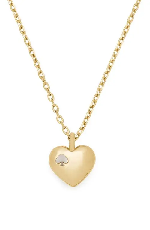 Kate Spade New York Heart Spade Pendant Necklace - Gold