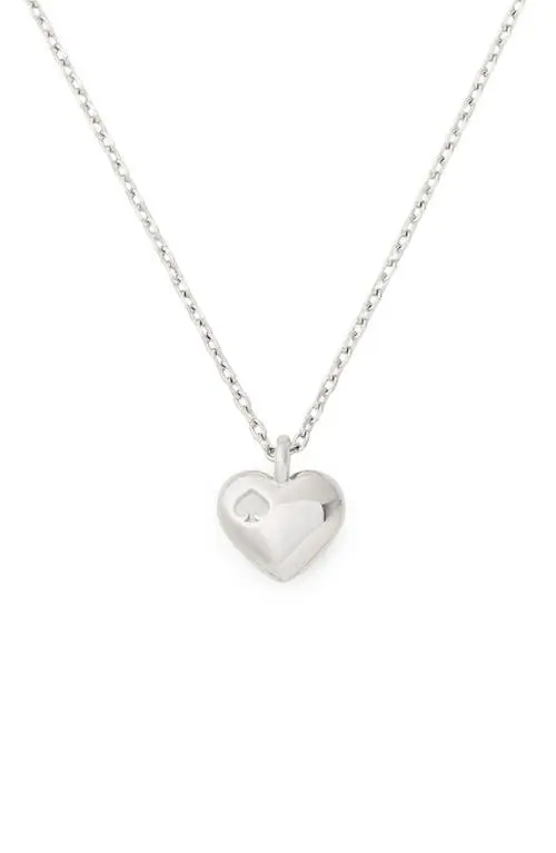 Kate Spade New York Heart Spade Pendant Necklace - Silver