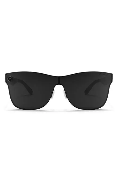 BLENDERS EYEWEAR Metal Millenia Polarized Shield Sunglasses - Jet Black