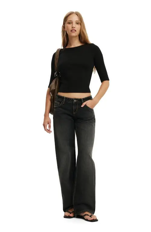 COTTON ON Low Rise Straight Leg Jeans