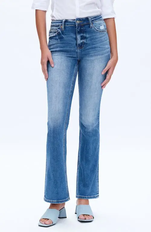 BAYEAS High Waist Flare Jeans - Medium Blue