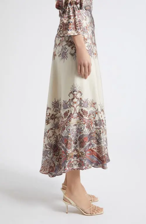 Marella Decano Paisley Midi Skirt