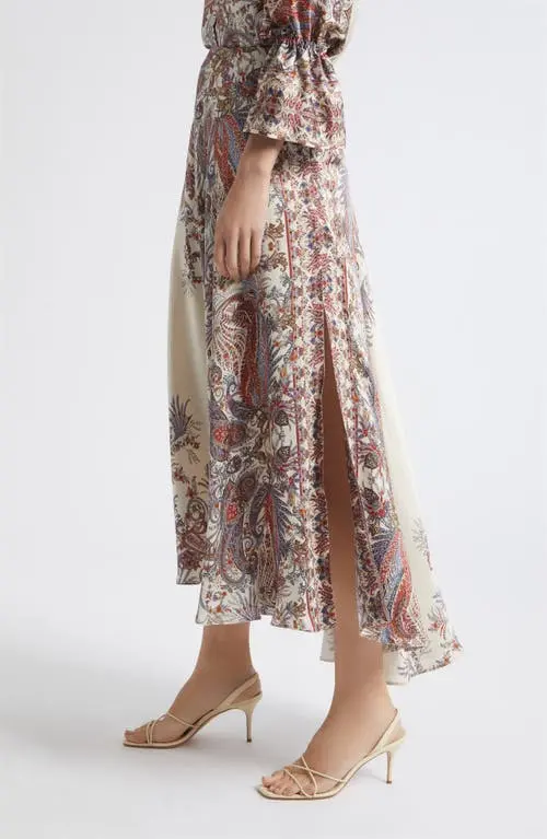 Marella Decano Paisley Midi Skirt
