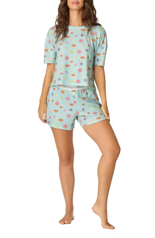 PJ Salvage Breakfast Print Pajama Set - Cool Blue