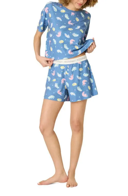 PJ Salvage Breakfast Print Pajama Set - Dark Navy