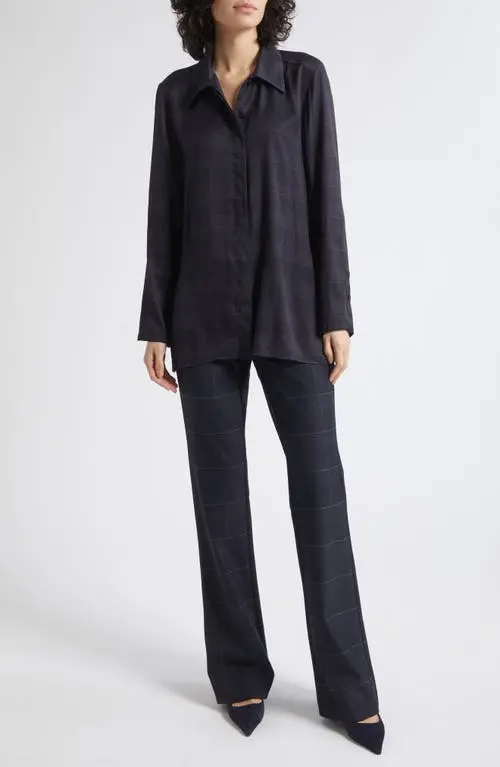 Marella Ballata Point Collar Plaid Shirt