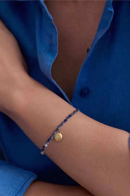 Astley Clarke Mini Biography Blue Aventurine Locket Bracelet