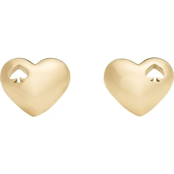 Kate Spade New York Heart Spade Stud Earrings - Gold