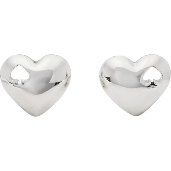 Kate Spade New York Heart Spade Stud Earrings - Silver