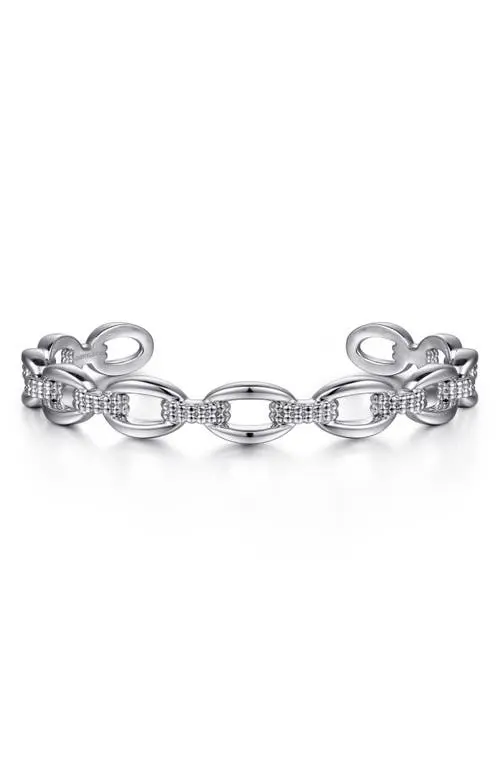 Gabriel & Co. Oval Link Cuff Bracelet - Sterling Silver