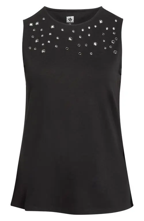 Anne Klein Sleeveless Grommet Detail Shell