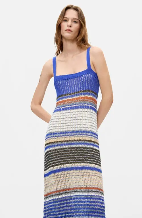 Desigual Striped Pointelle Knit Dress