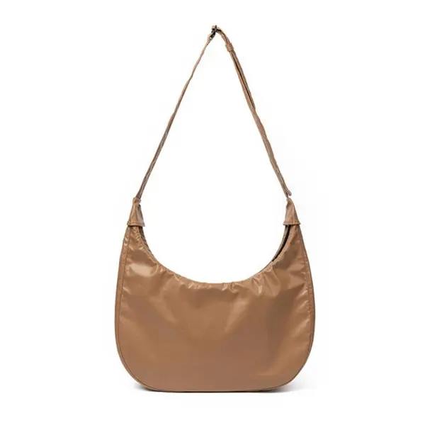 HAH ARCHIVE After Pray Edition Crescent Coated Hobo Bag - Brown
