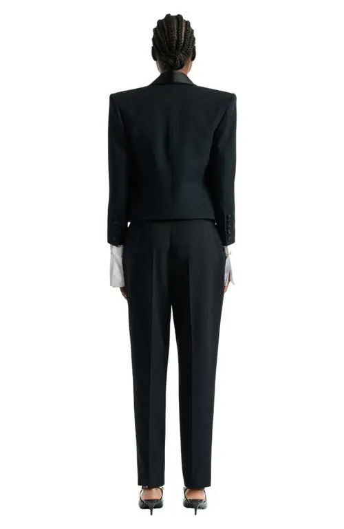 Balmain Cropped Grain De Poudre Jacket