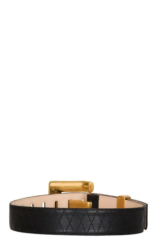 Balmain Anthem Wide Leather Belt