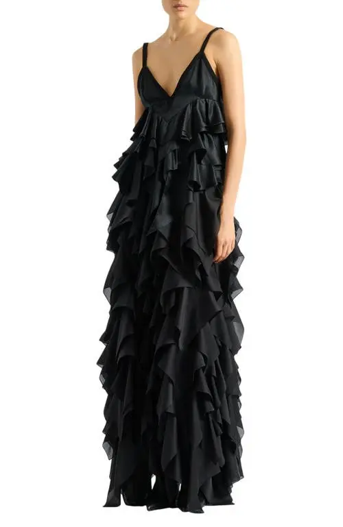 Balmain Satin Top With Thin Straps