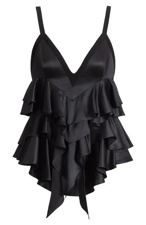 Balmain Satin Top With Thin Straps
