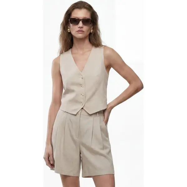 Koton V-neck Boxy Vest