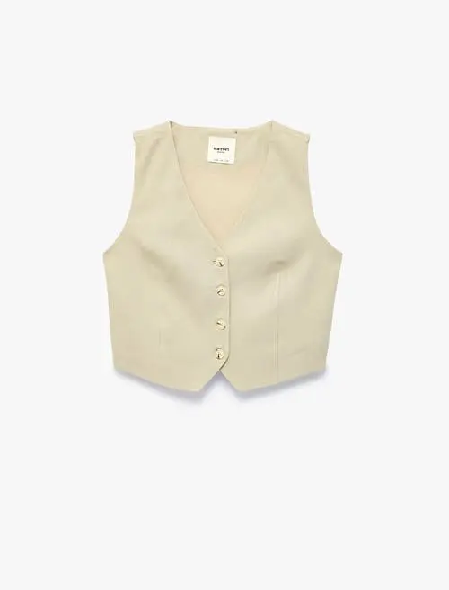 Koton V-neck Boxy Vest